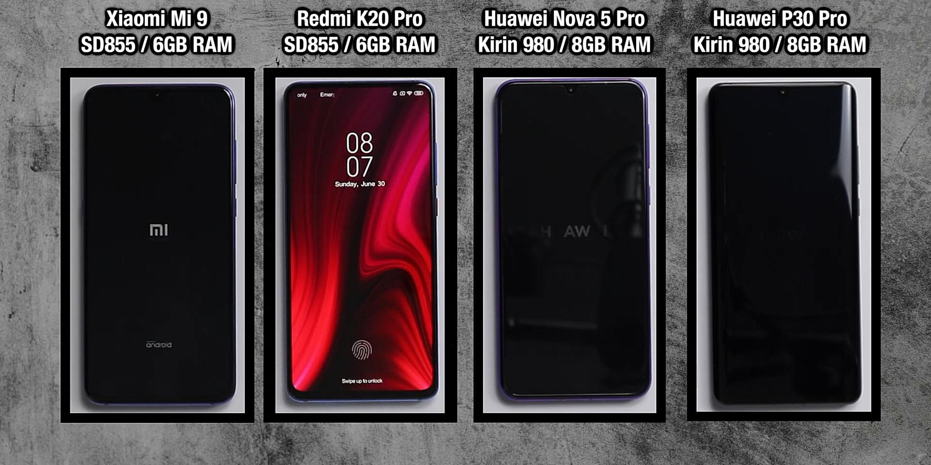 4款手机性能对决：华为Nova5完胜小米9，华为P30Pro垫底_百科TA说