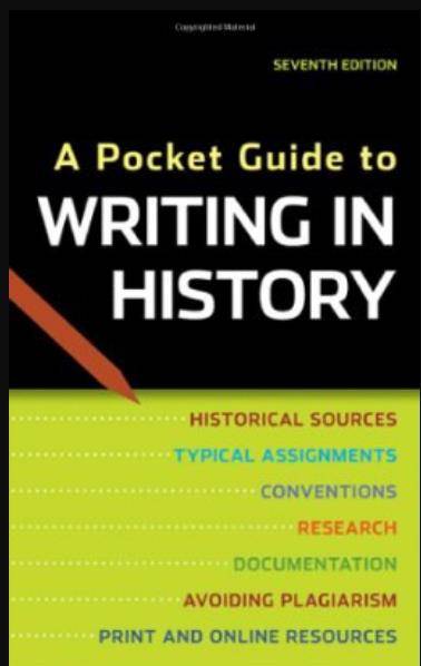 A Pocket Guide to Writing in History（2012年Bedford/St. Martin's出版的图书）_百度百科