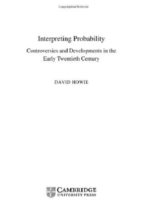 Interpreting Probability_百度百科