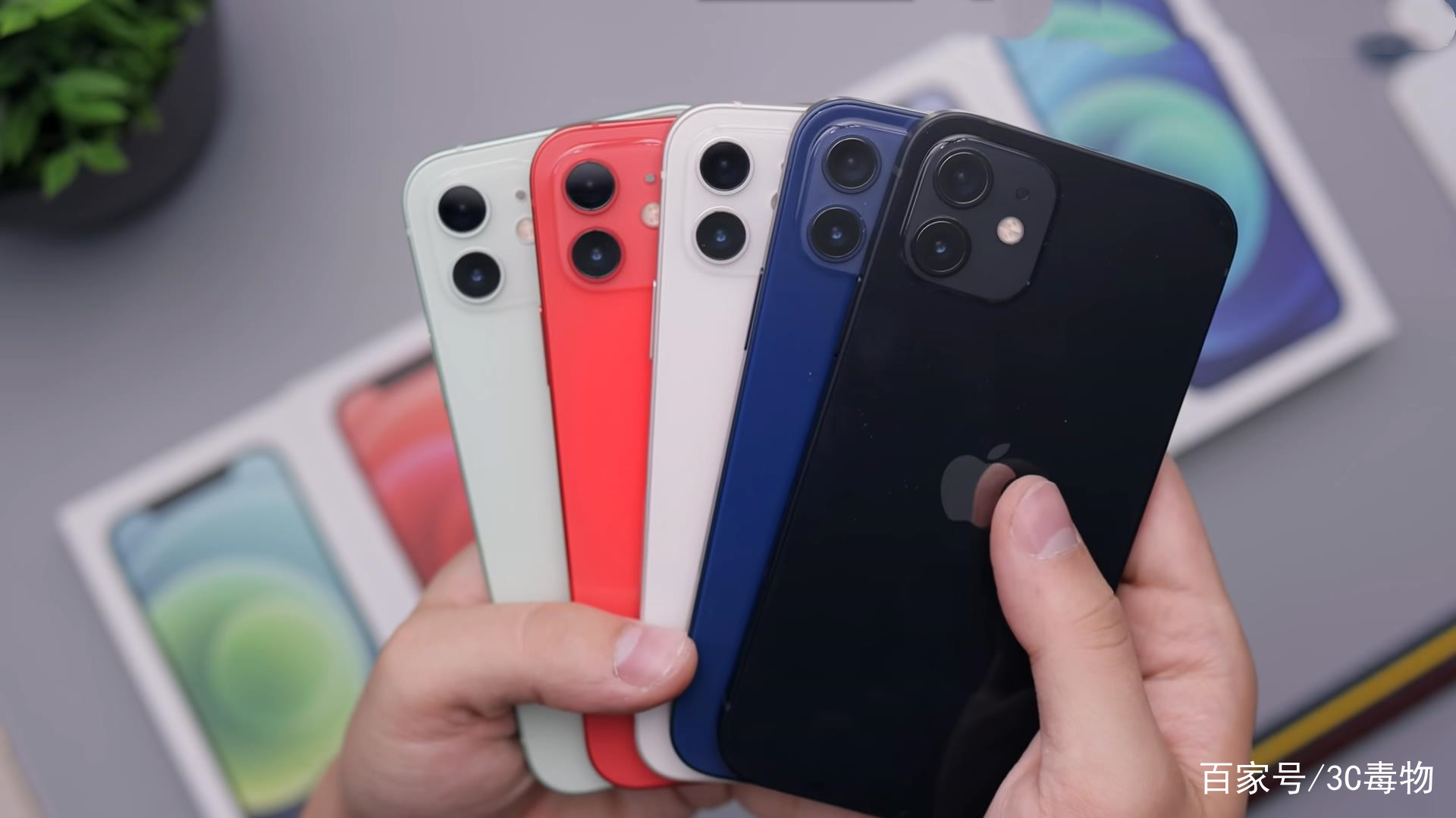 5款颜色iPhone12真机对比：红色鲜亮黑色深沉，但是廉价感十足_百科TA说