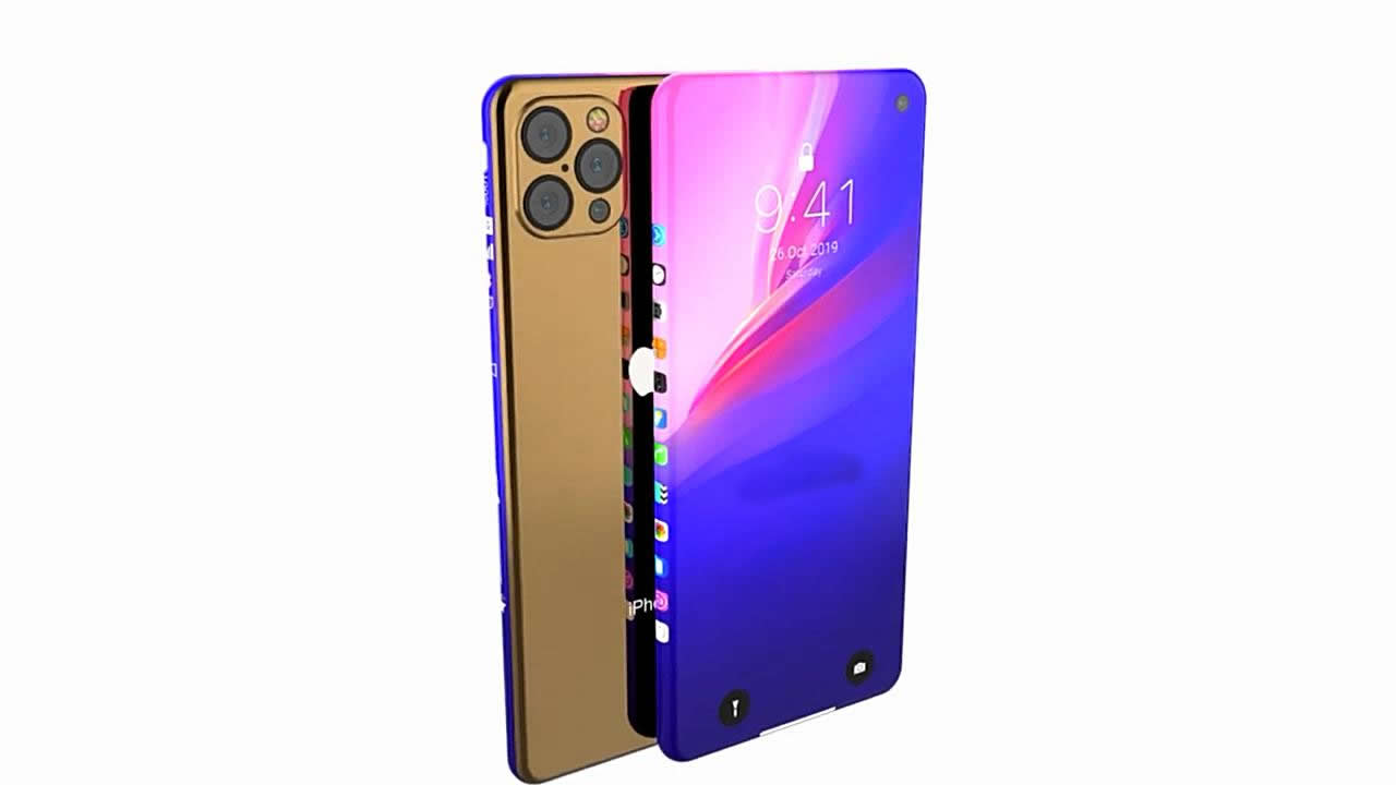 iPhone12概念图：更酷的环绕屏来了 华为Mate30瀑布屏差远了_百科TA说