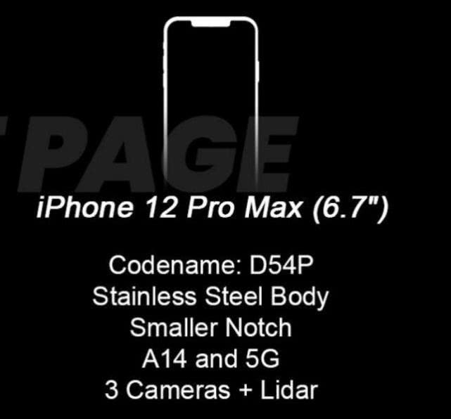 iPhone12传闻汇总：6400万主镜+窄刘海 价格或不到5000元_百科TA说