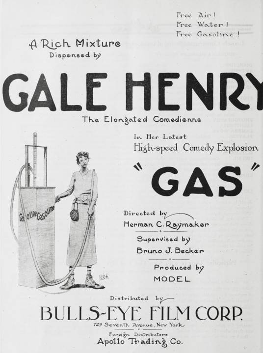 Gas（美国1919年Herman C. Raymaker执导的无声喜剧短片）_百度百科