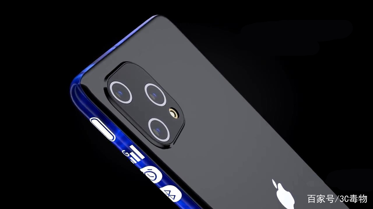 iPhone12Pro概念图：屏幕四周瀑布屏刘海没了，后置浴霸三摄还在_百科TA说