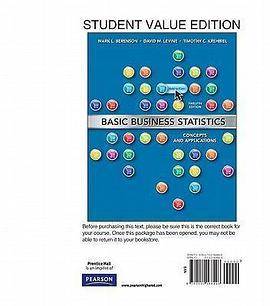 Basic Business Statistics, Student Value Edition with Student Solutions Manual_百度百科