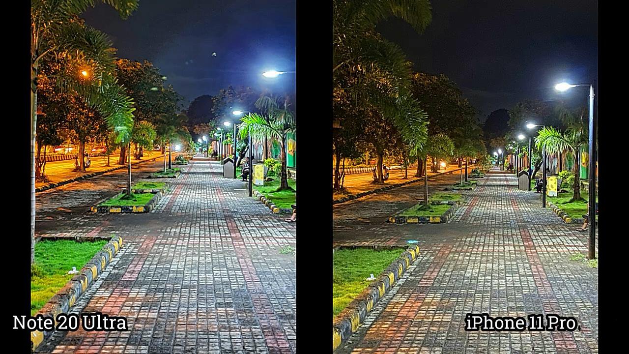 三星Note20Ultra与iPhone11Pro夜拍比拼：差距有多大？_百科TA说