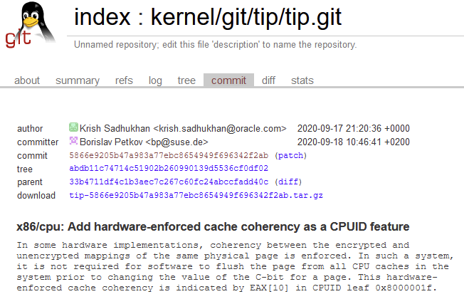 Linux内核5.10将带来AMD SME硬件增强的缓存一致性_百科TA说