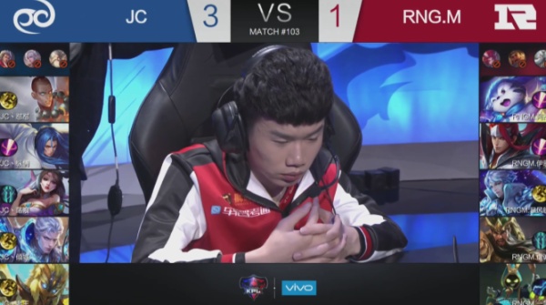 2018年KPL秋季赛季后赛，RNG.M头铁放韩信，导致被JC运营取胜！_百科TA说