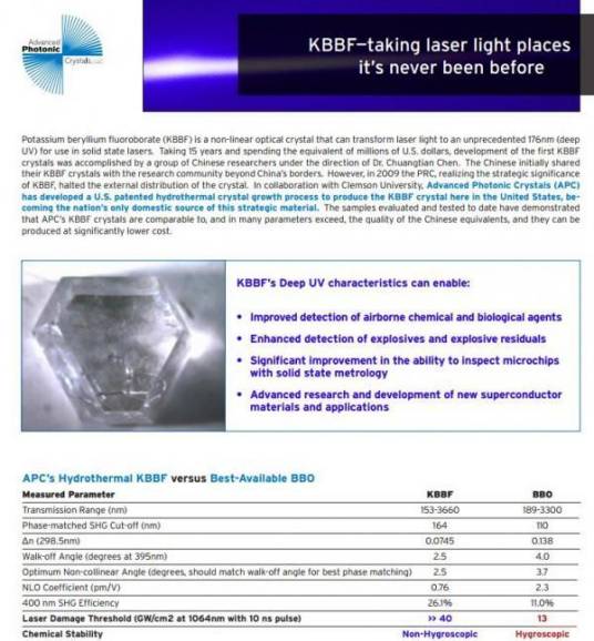 氟代硼铍酸钾晶体_百度百科