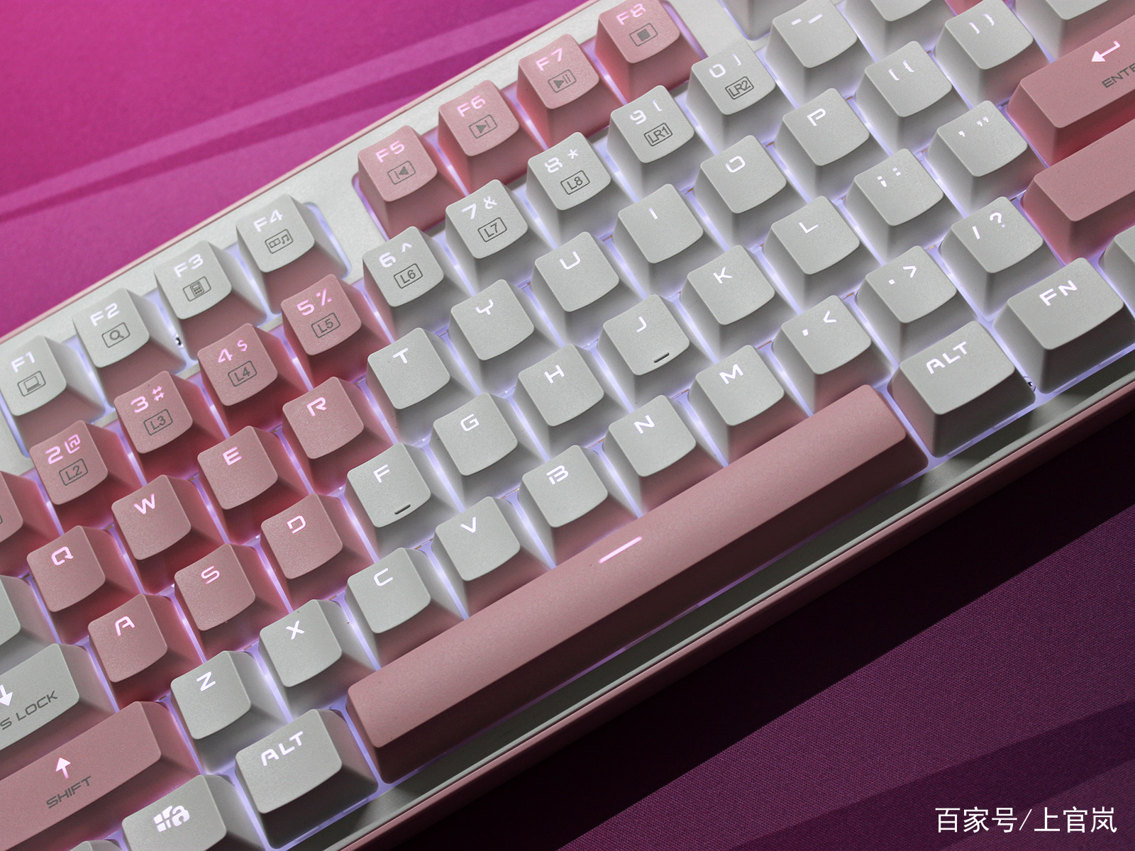 向粉白配色投降，微星GK50Z Pixel 机械键盘开箱_百科TA说