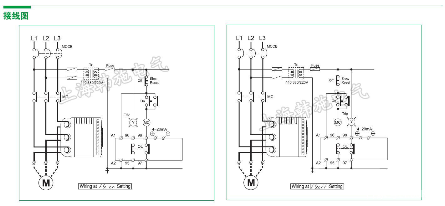 EOCR-3E420/EOCR3E420-WRZ7施耐德电机保护继电器尺寸图及接线图_百科TA说