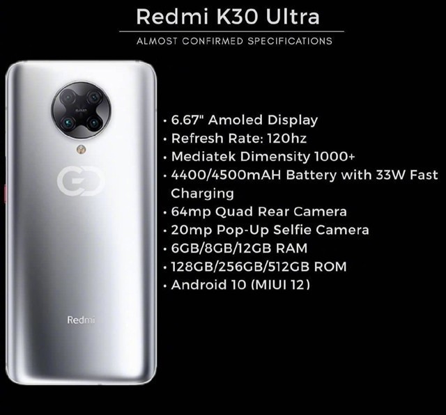 Redmi K30 Ultra即将登场 更多关键数据曝光_百科TA说