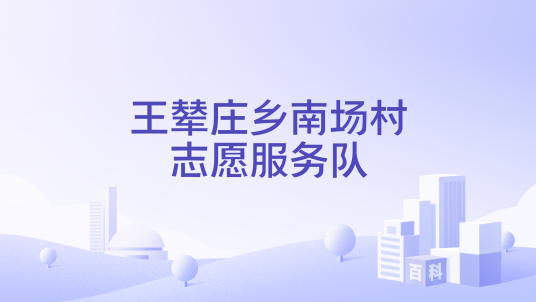 王辇庄乡南场村志愿服务队_百度百科