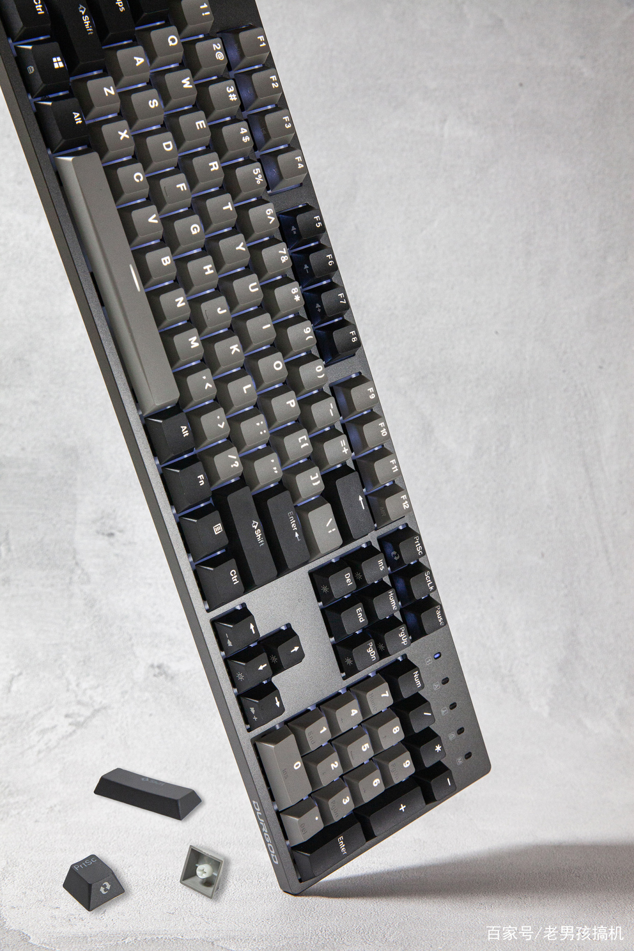 Ins风深空灰白光限定版-杜伽K310机械键盘上手_百科TA说