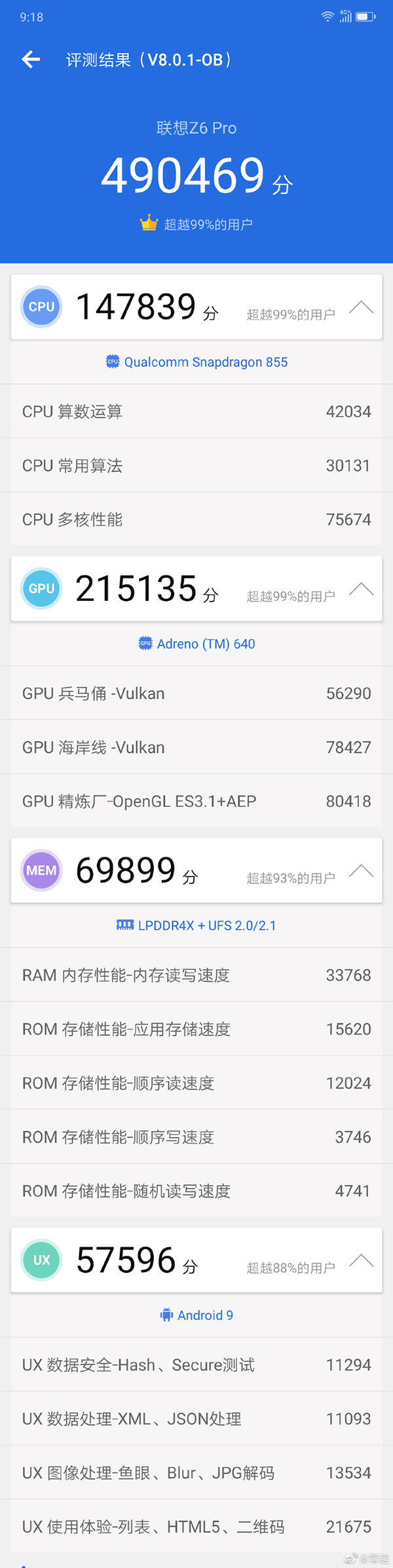 49万分！联想Z6 Pro跑分突破极限 离50万仅一步之遥_百科TA说