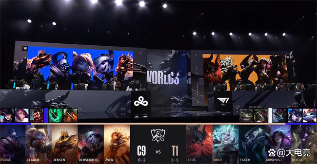 LOL-S12小组赛：Gumayusi超神卡莎斩获双四杀，T1大优势碾压C9_百科TA说