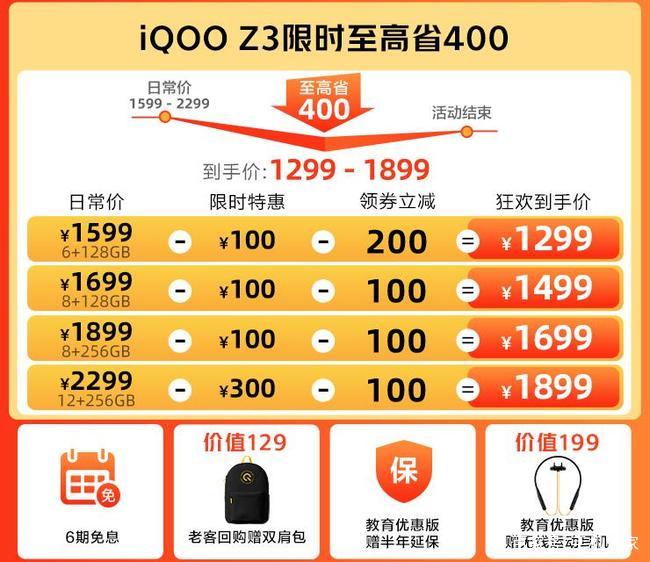 骁龙768G/55W超级闪充 iQOO Z3最高直降400元_百科TA说