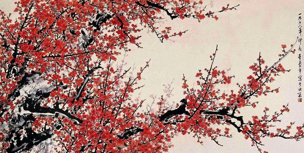 10位国画名家，30幅梅花画作，配上梅花诗词，好美_百科TA说