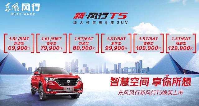 5大模块升级，123项全新优化，6.99万元起，新风行T5/T5L正式上市_百科TA说