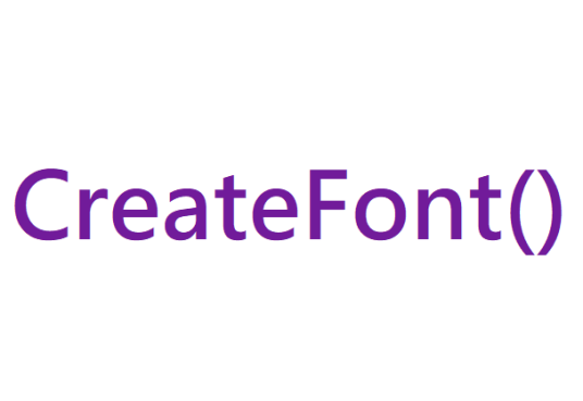 CreateFont_百度百科