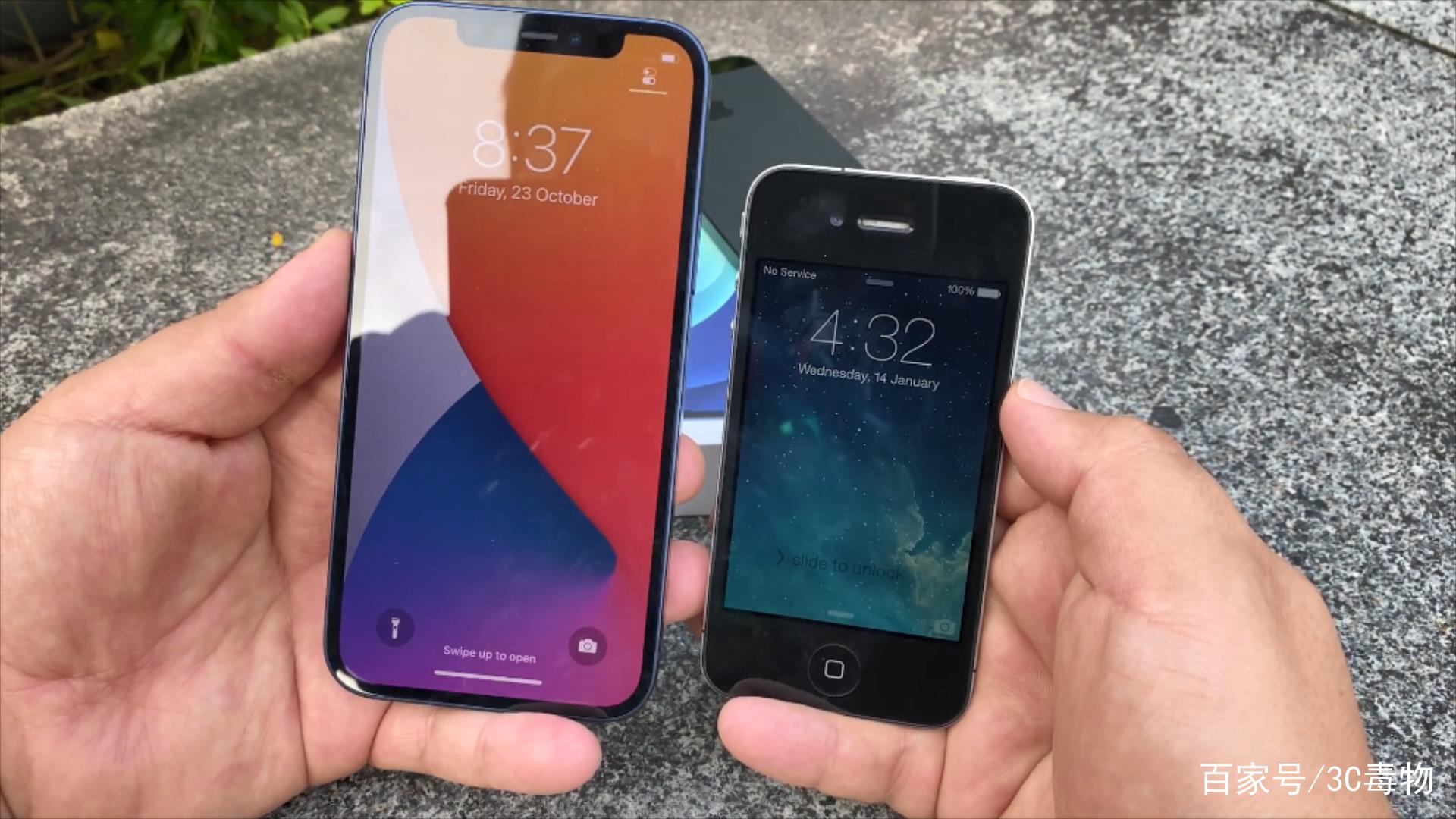 iPhone12和iPhone4真机深度对比：都是扁平化外框，谁才是经典_百科TA说