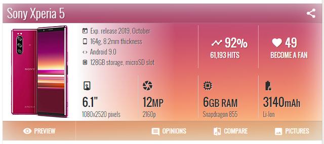 索尼骁龙855新机全曝光：6.1英寸21:9 OLED屏，修长机身_百科TA说