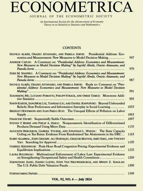 ECONOMETRICA_百度百科