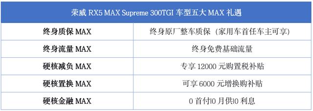 标配6安全气囊，荣威RX5 MAX Supreme 300TGI车型上市_百科TA说