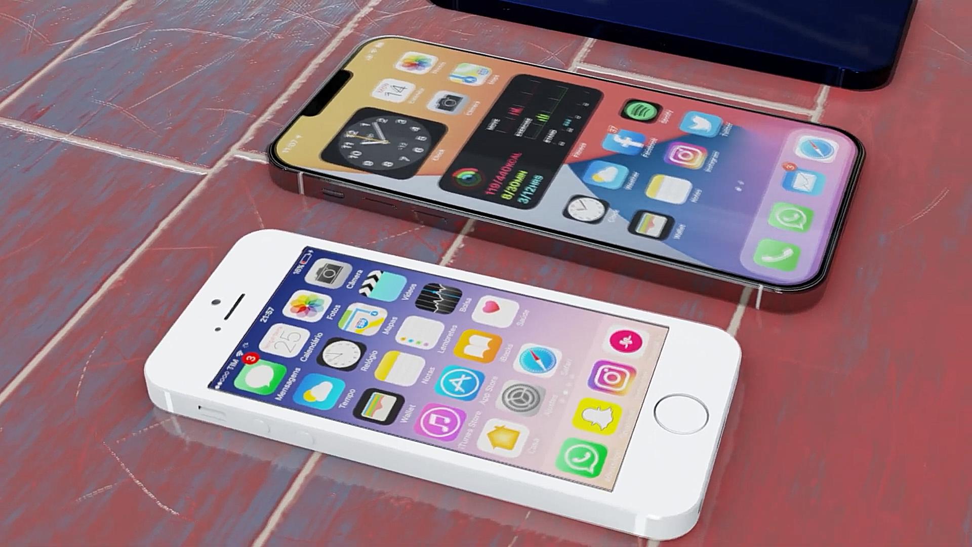 iPhone12Pro概念图：与iPhone4放一起，差距就是这么大_百科TA说