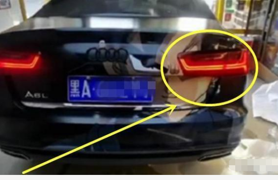 男子改造孙悟空版本奥迪A6L，尾灯亮起后，现场一片掌声_百科TA说