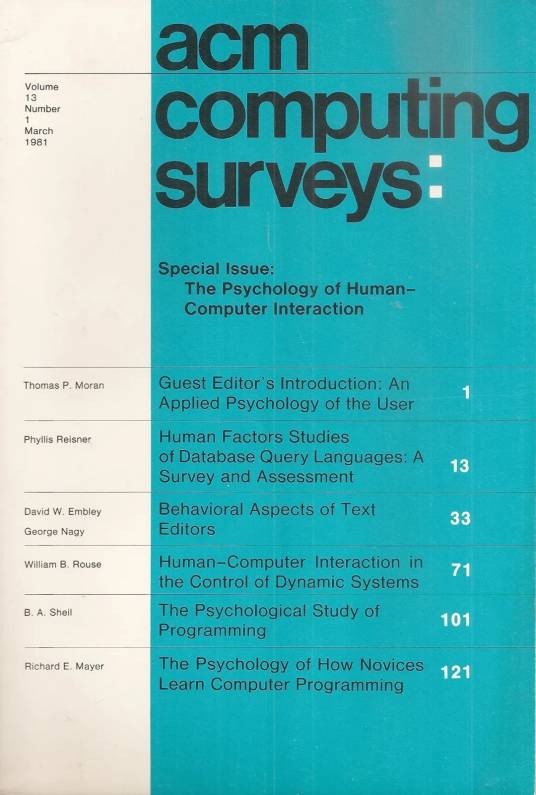 ACM COMPUTING SURVEYS_百度百科