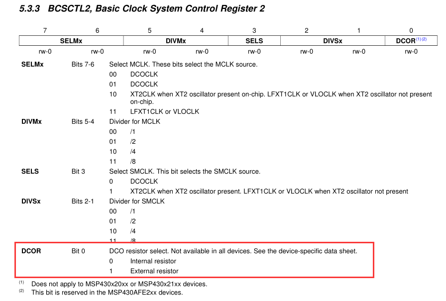 单片机MSP430入门——理论③——时钟模块-DCO和BCS寄存器_百科TA说
