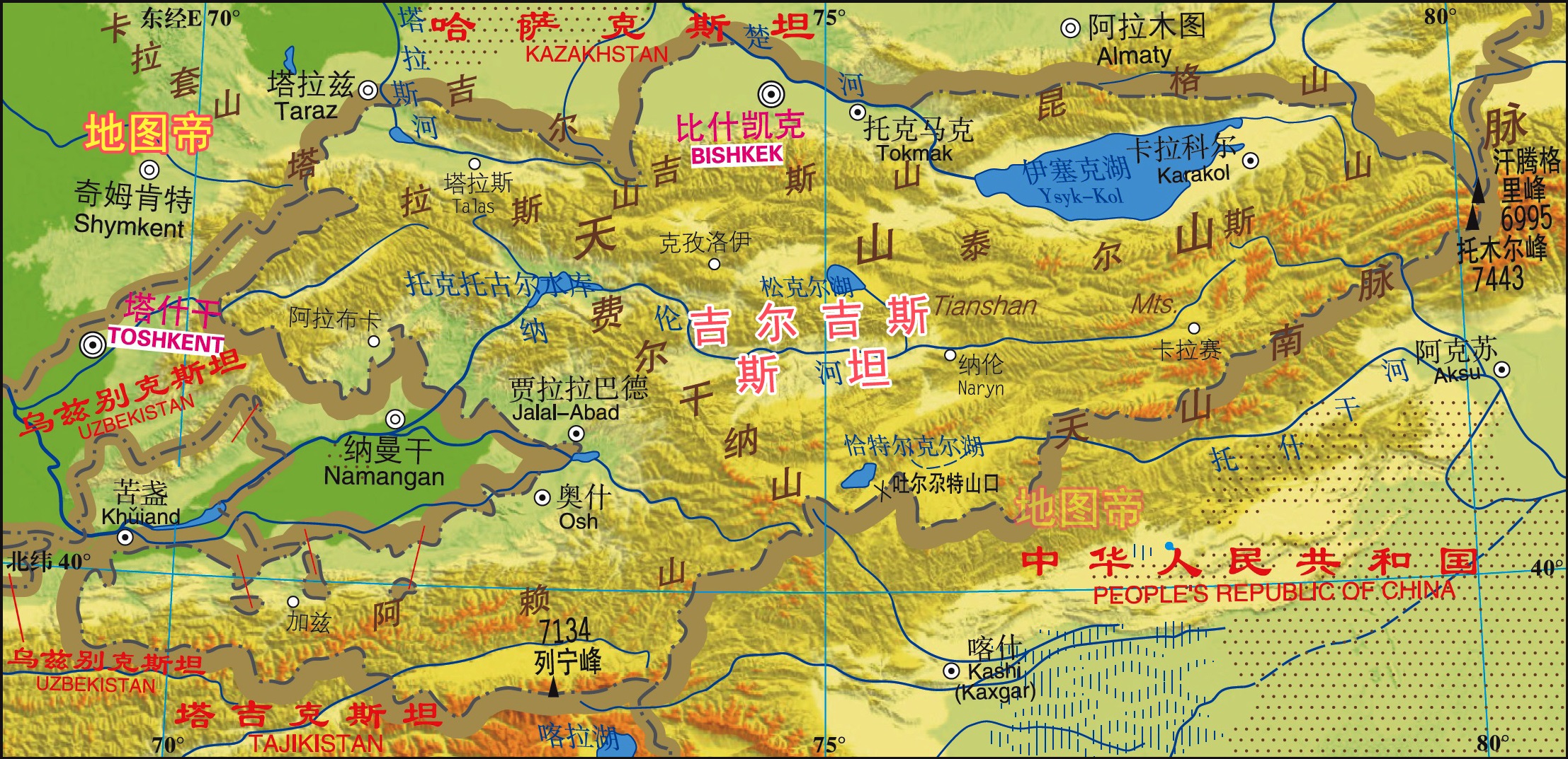 中亚五国，为何都把首都放在边境线附近？_百科TA说