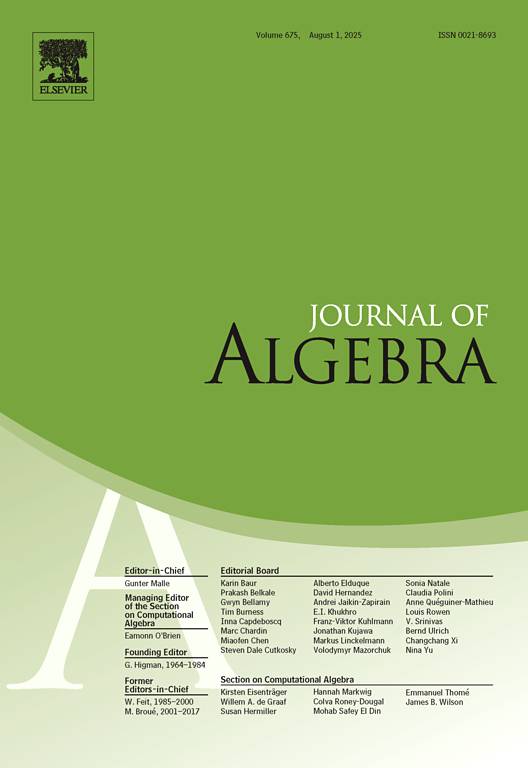 Journal of Algebra_百度百科