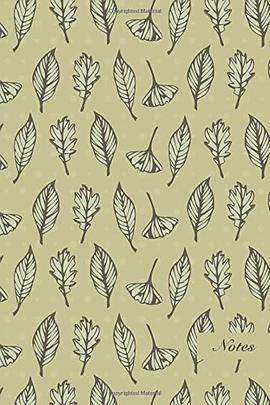 Notes: 6"x9" Unruled Blank Notebook Victorian Retro Botanic Leaf ...