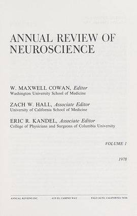 Annual Review of Neuroscience - Volume 1, 1978_百度百科