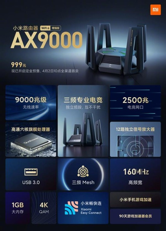 小米路由器AX9000_百度百科