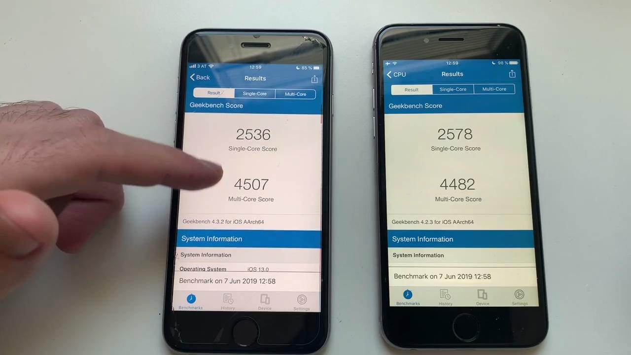 iPhone6S运行iOS13与iOS10速度比拼：结果令人失望_百科TA说