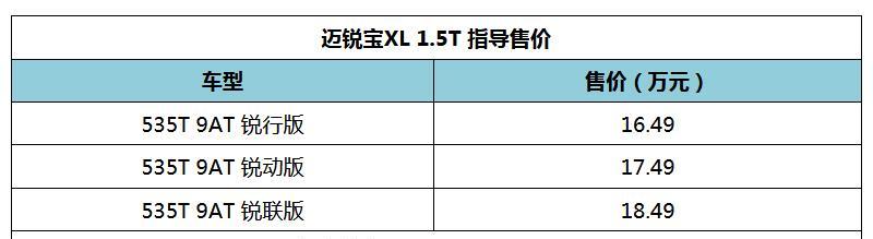 新增1.5T四缸动力 雪佛兰迈锐宝XL 1.5T车型正式上市 售16.49万起_百科TA说