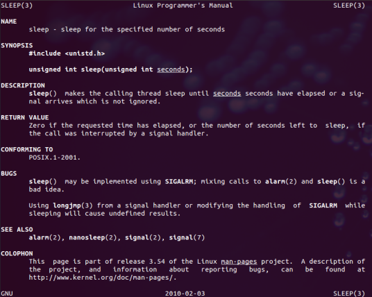Linux sleep函数_百度百科