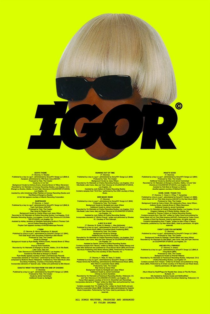 IGOR（2019年Tyler, The Creator发行的专辑）_百度百科