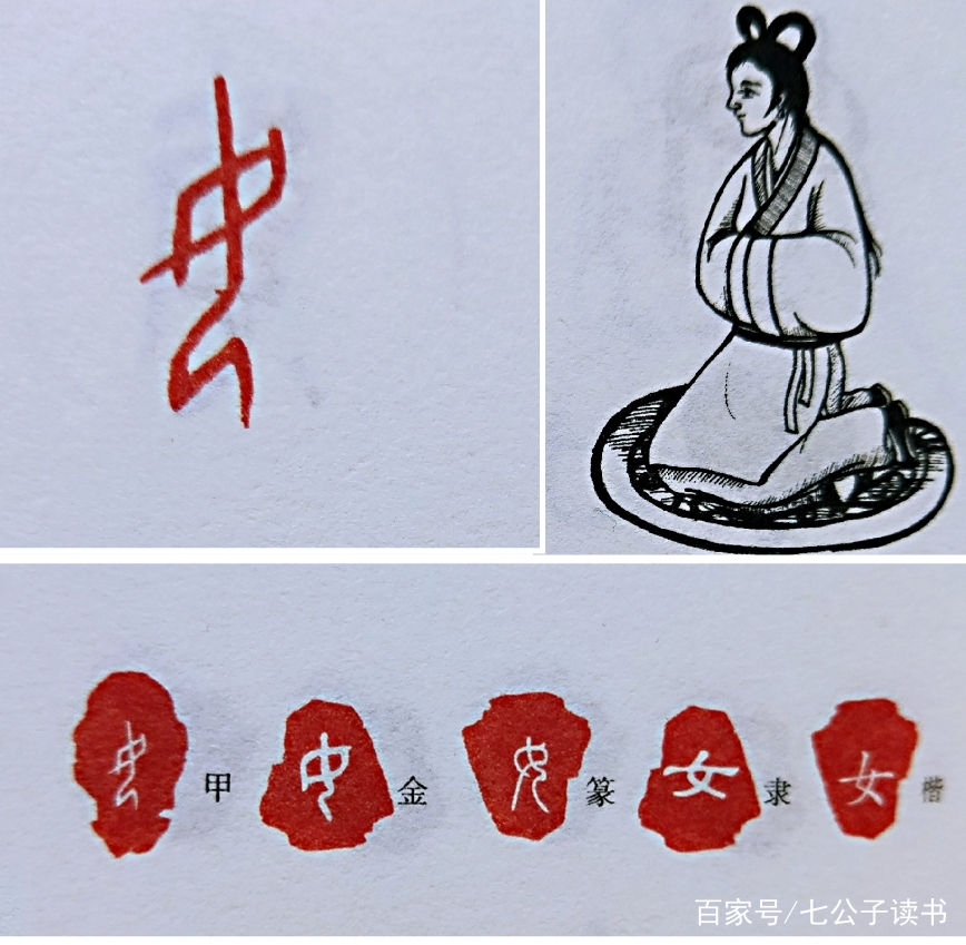 汉字演变：父母子女这4个字，用甲骨文怎么写，你知道吗？_百科TA说