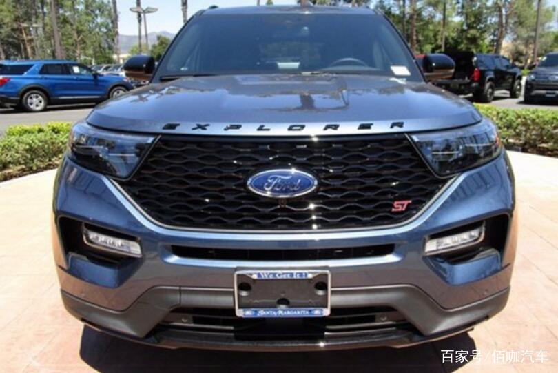 “ST”标识点缀运动感增强 搭载3.0T+10AT 全新探险者ST实车曝光_百科TA说