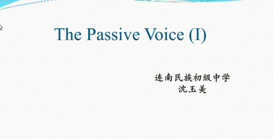 The Passive Voice(I)_百度百科