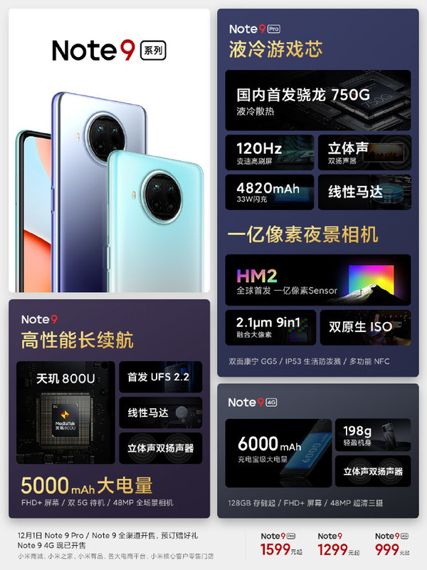一张图看懂Redmi Note 9系列 6000mAh大电量999起_百科TA说