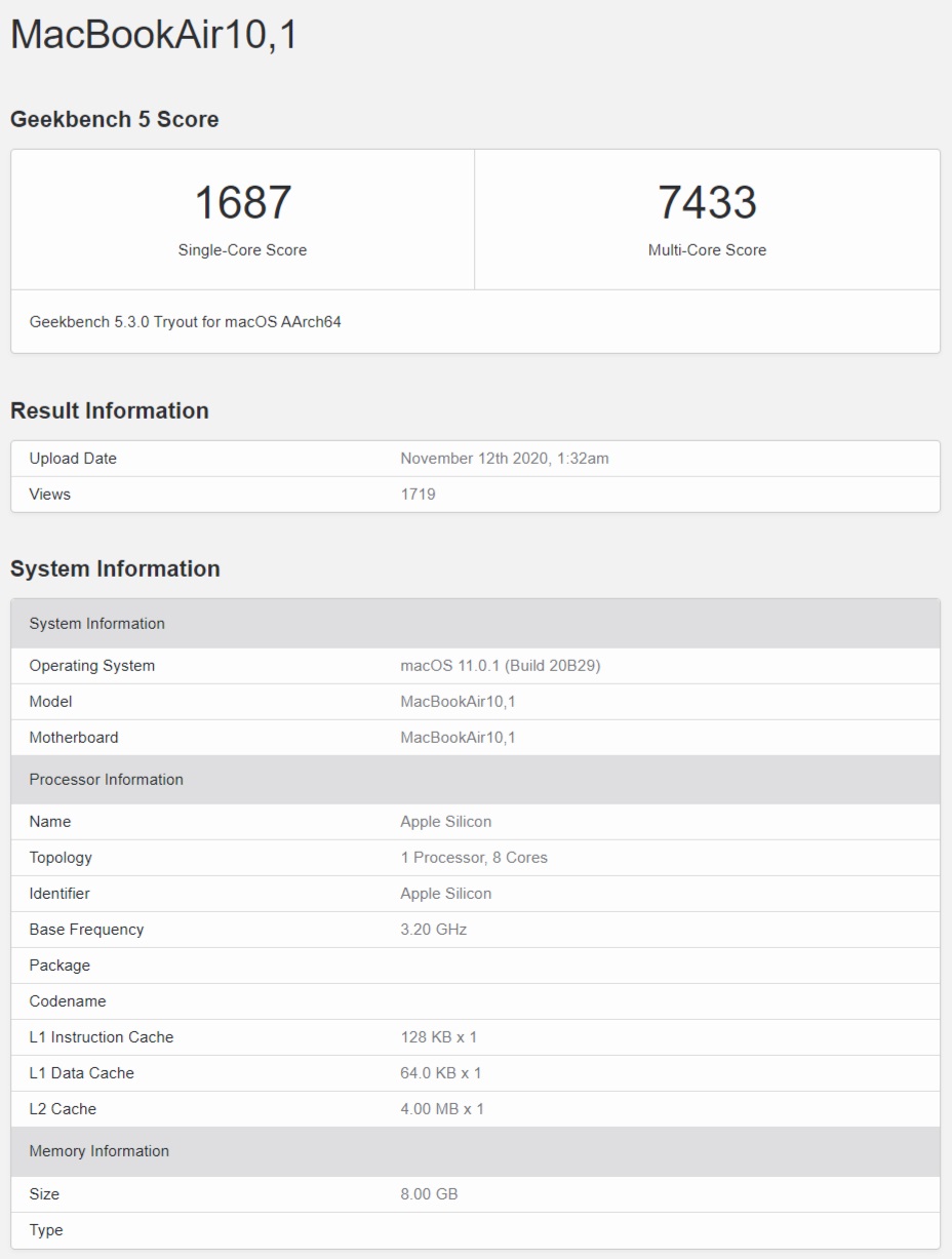 苹果自研M1芯片跑分曝光：新款MacBook Air超2019款MacBook Pro_百科TA说