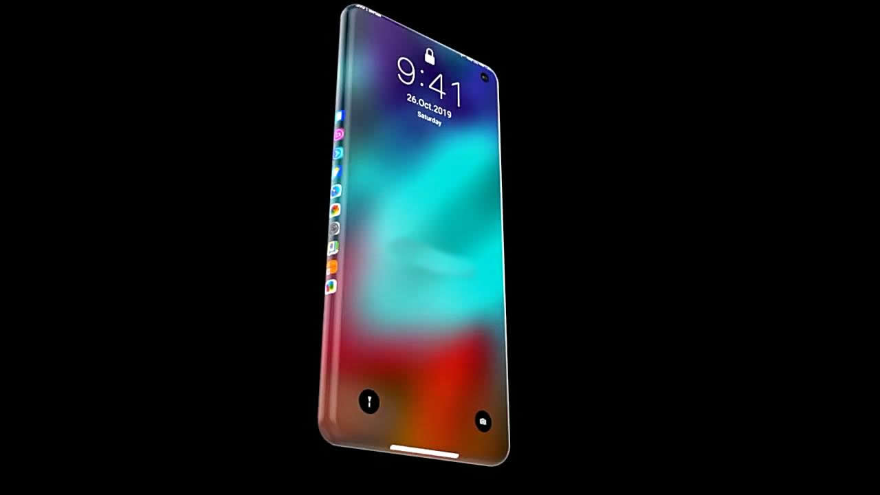 iPhone12概念图：更酷的环绕屏来了 华为Mate30瀑布屏差远了_百科TA说