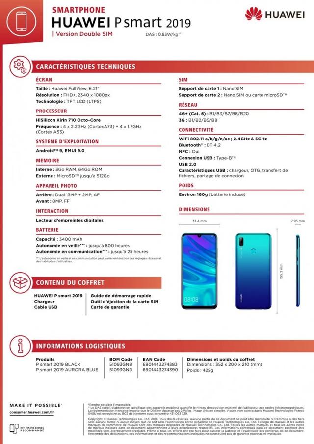 华为中端机型P Smart曝光！麒麟710处理器，售价不足2000元_百科TA说