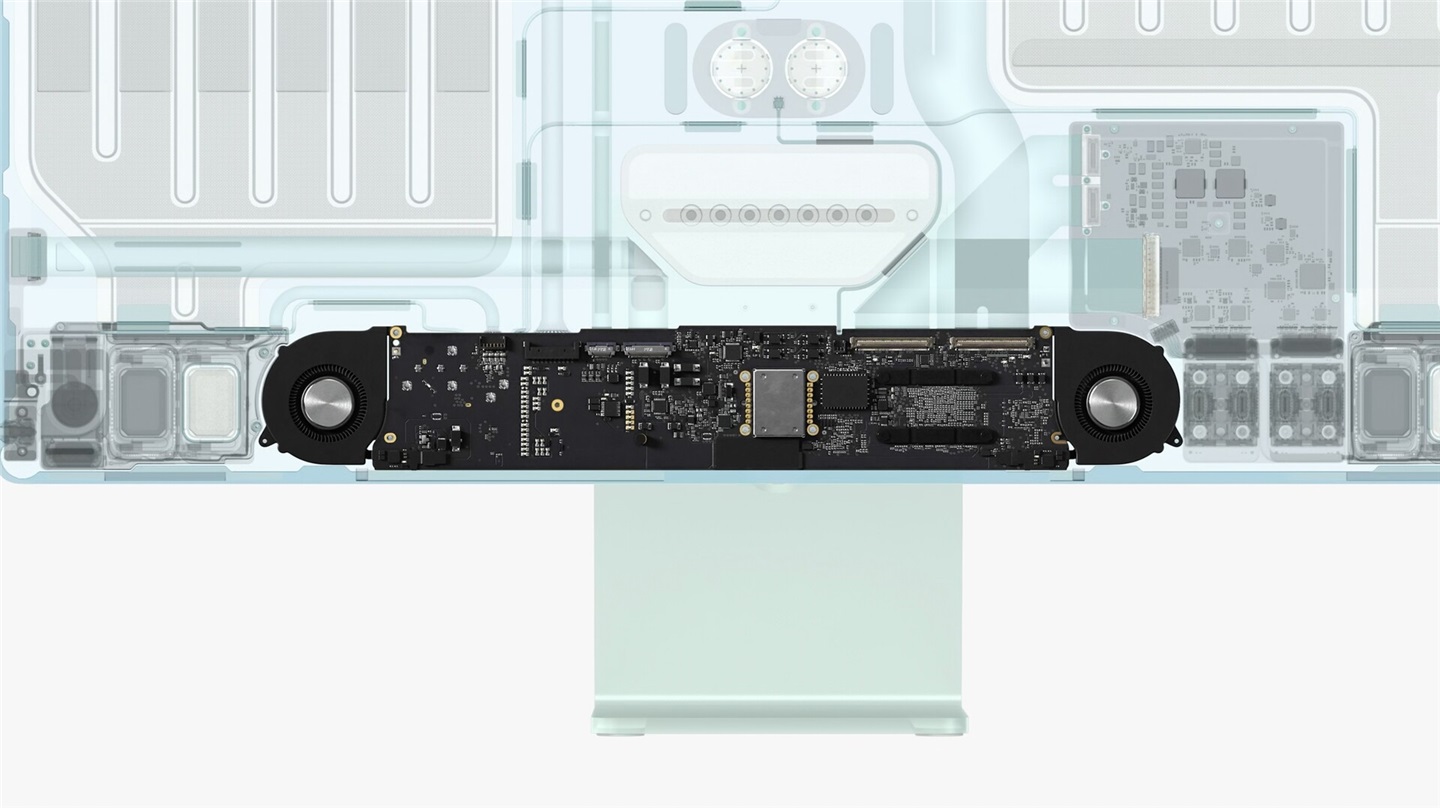 苹果 iMac 2021 内部构造曝光：主板放在下巴里_百科TA说