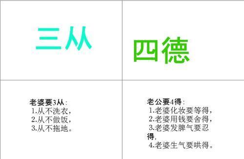 三从四德，是哪“三从”？哪“四德”？新三从四德是什么_百科TA说